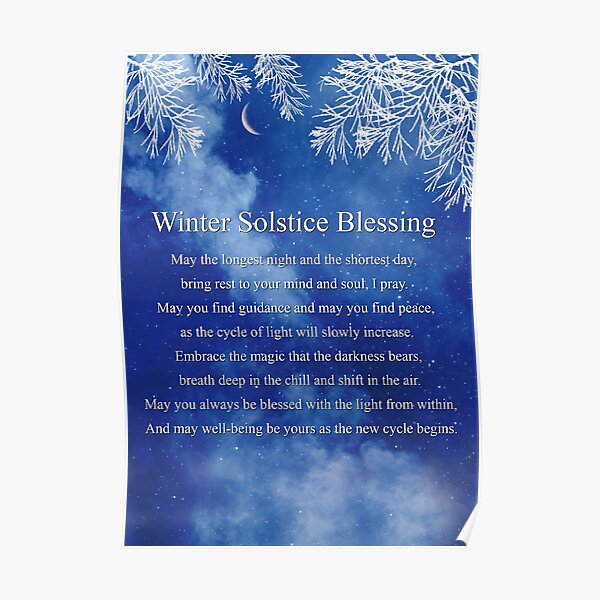 "Winter Solstice Blessing Yule Pagan Sabbat with Poem and Beautiful ...