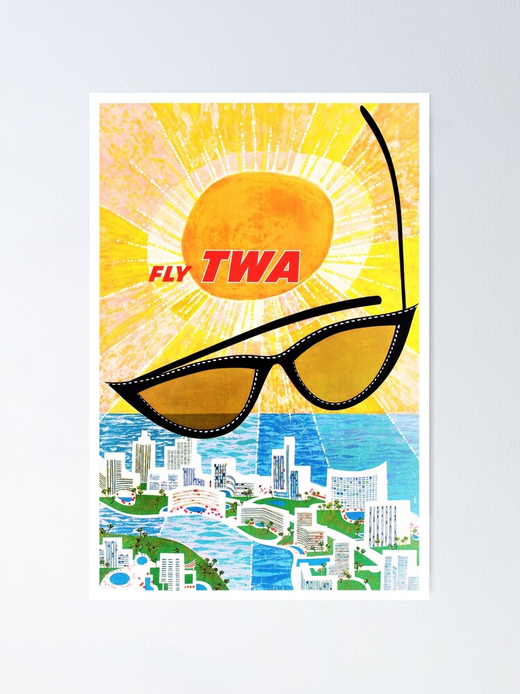 "Fly TWA Beach Travel Poster" Poster for Sale by LoveOfTravel | Redbubble