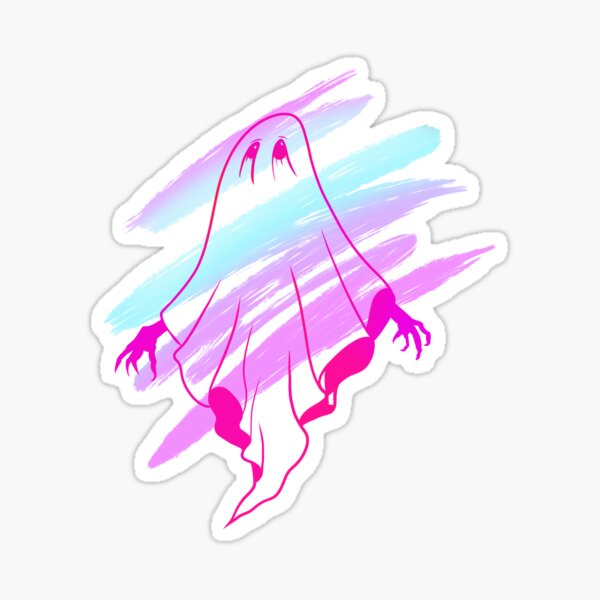 "Neon Ghost" Sticker for Sale by Lumin0S | Redbubble