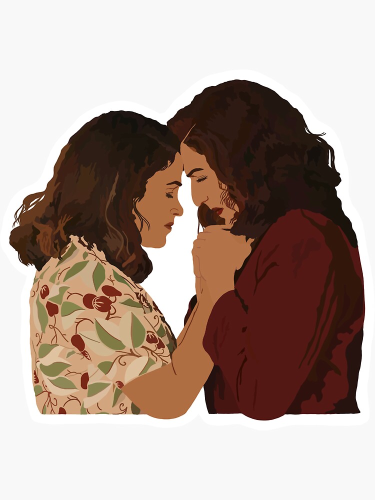 "Greta and Carson Illustration" Sticker for Sale by mali-creations | Redbubble