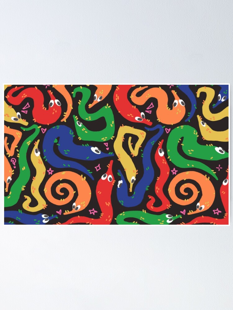 "WORMS WORMS WORMS !!!" Poster for Sale by VVAMPIRECULTURE | Redbubble
