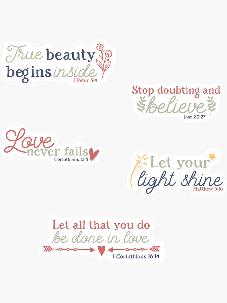 "Cute bible verse stickers for journals, planners, laptop, water ...
