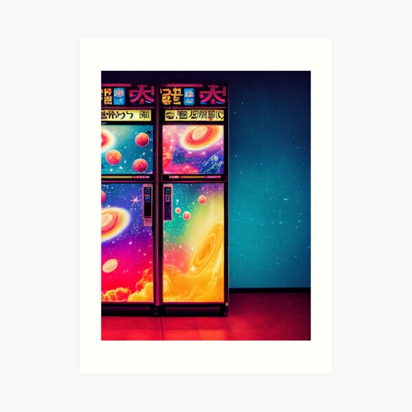 "Space in a Bowling Alley Vending Machine" Art Print for Sale by the-ai ...
