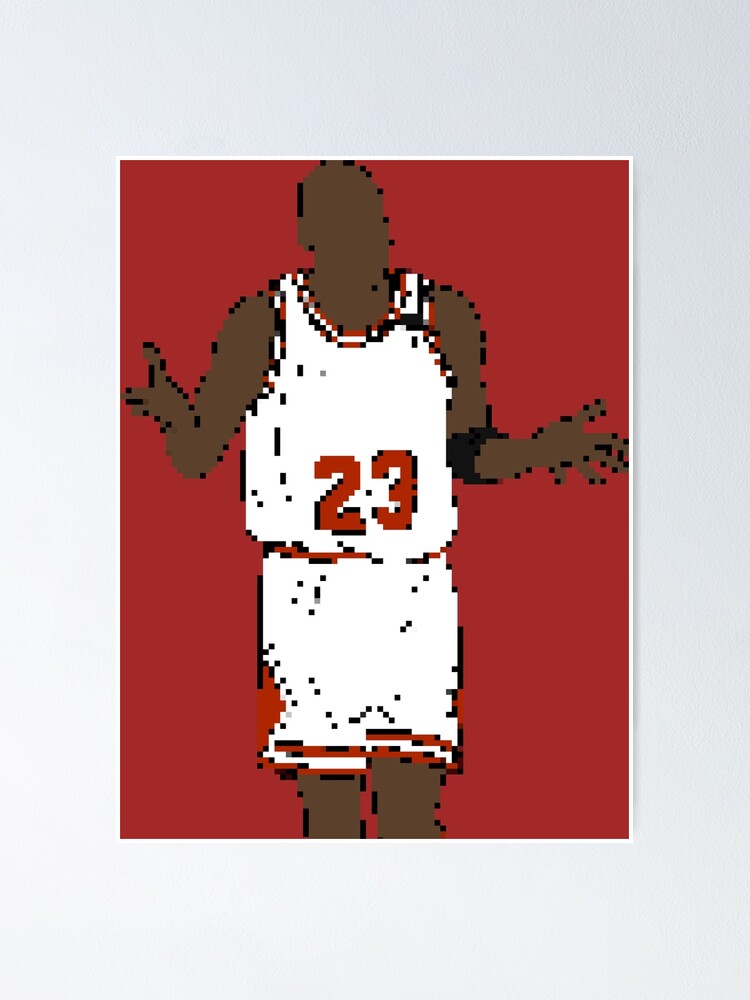 "Michael Jordan Shrug (Pixel Art)" Poster for Sale by RatTrapTees ...