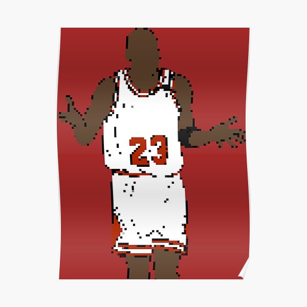 "Michael Jordan Shrug (Pixel Art)" Poster for Sale by RatTrapTees ...