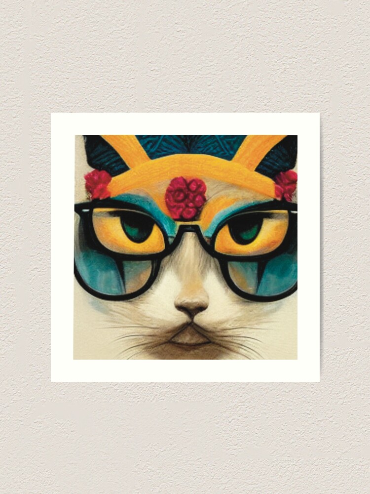 "Frida Kahlo Kato Kitty - if Frida did cats with flower crowns" Art ...