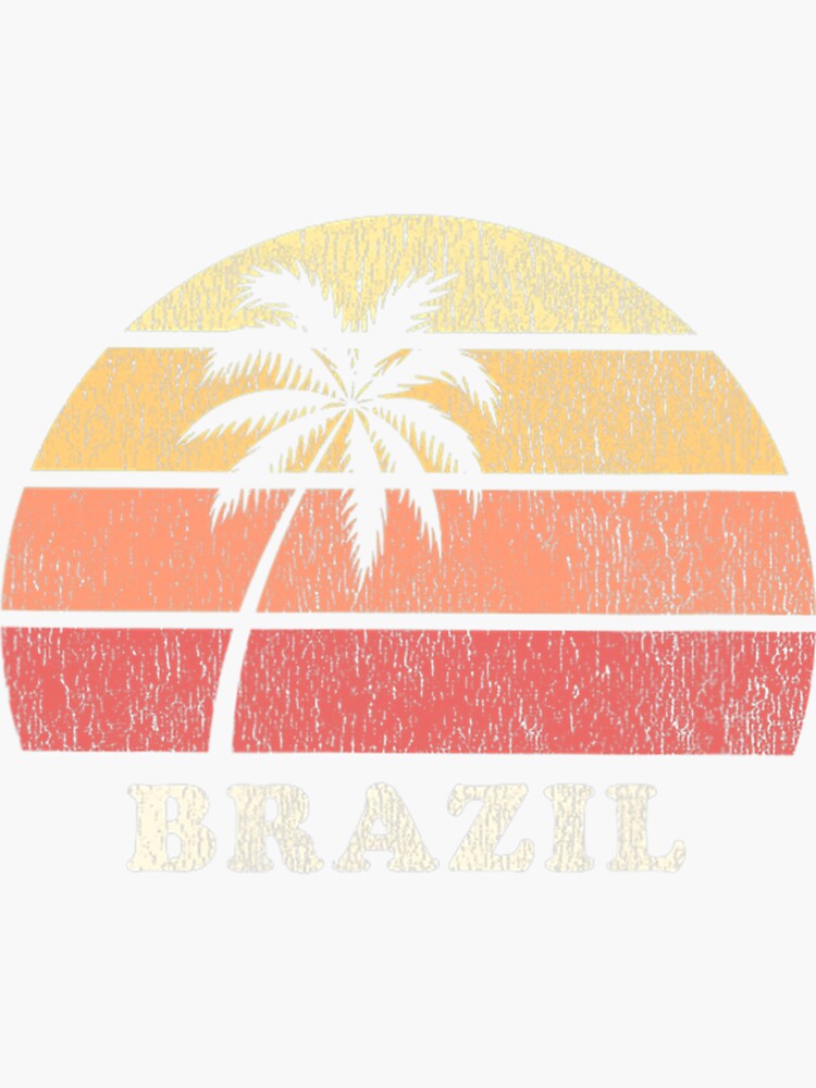 "Brazil Vintage 70s Retro Throwback Design" Sticker for Sale by ...