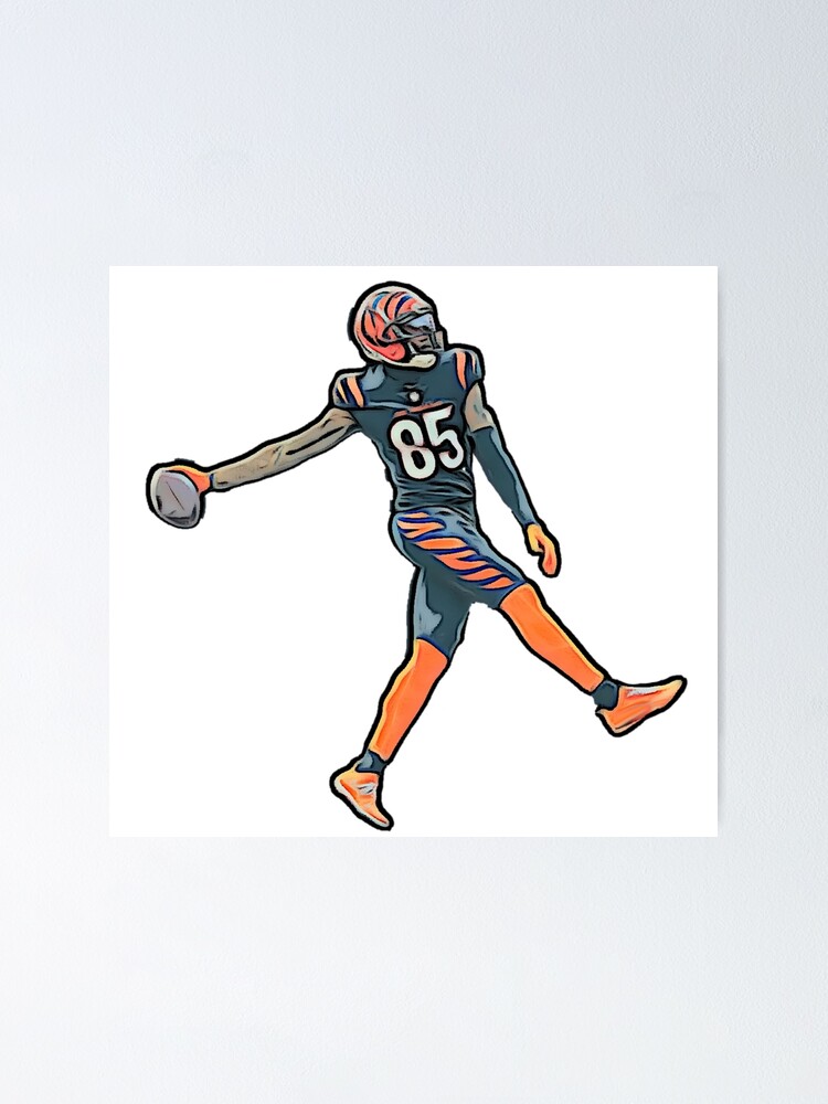 "Tee Higgins Bengals wide receiver bold cartoon " Poster for Sale by ...