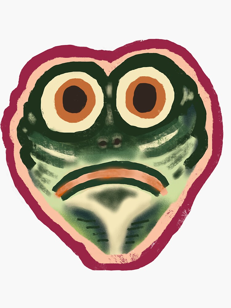 "Derpy Ukiyo-e Inspired Frog" Sticker for Sale by dialon25 | Redbubble