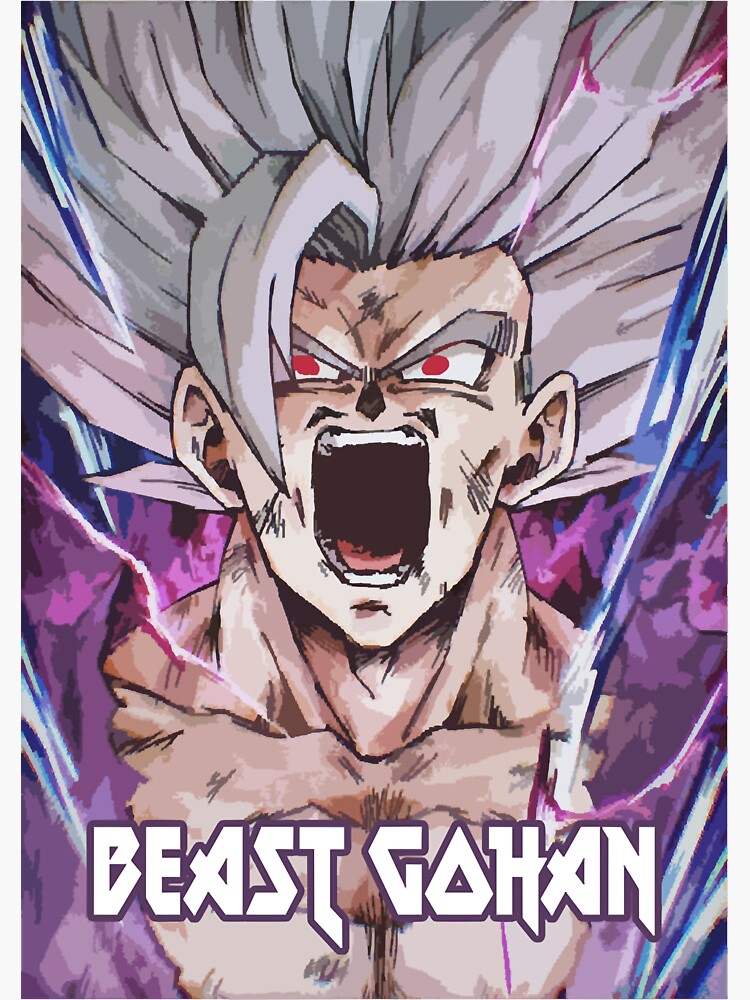 Pegatina «Gohan Bestia Fan Art Bestia Gohan Dragon Ball Super ...