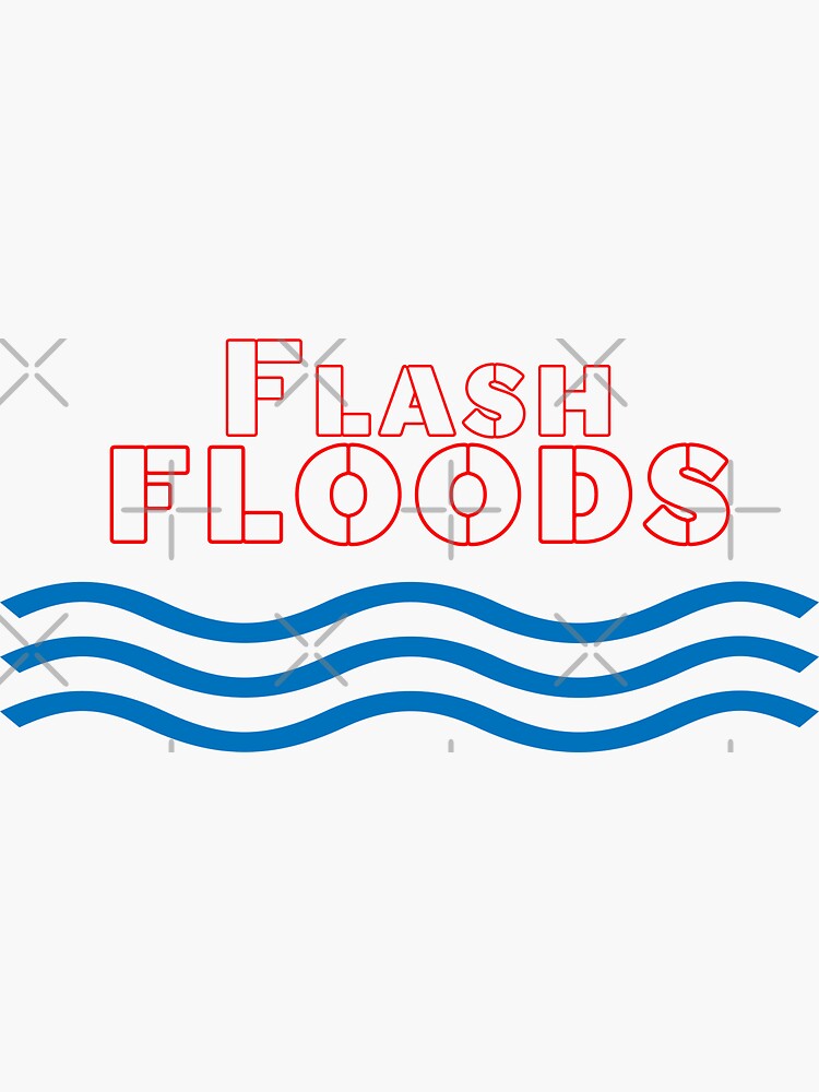 "Flash floods Climate change" Sticker for Sale by MindTracer | Redbubble
