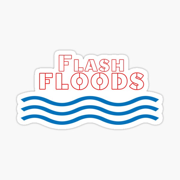 "Flash floods Climate change" Sticker for Sale by MindTracer | Redbubble