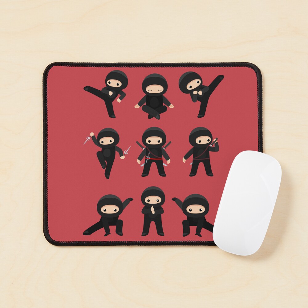 "Ninja Clipart Cute Kawaii Different Poses" Sticker for Sale by ...