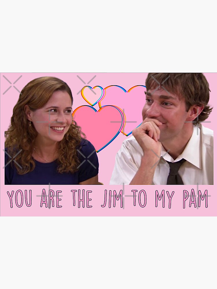 "Jim and Pam Love Card" Sticker for Sale by Alma--- | Redbubble
