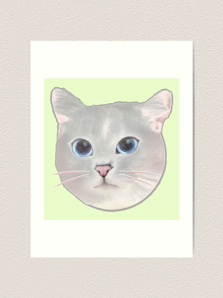 "Vintage Cat Face" Art Print by MousMuse | Redbubble