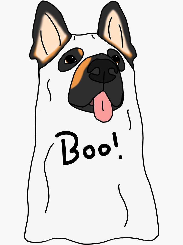 "German shepherd ghost dog" Sticker for Sale by DogsOfASticker | Redbubble