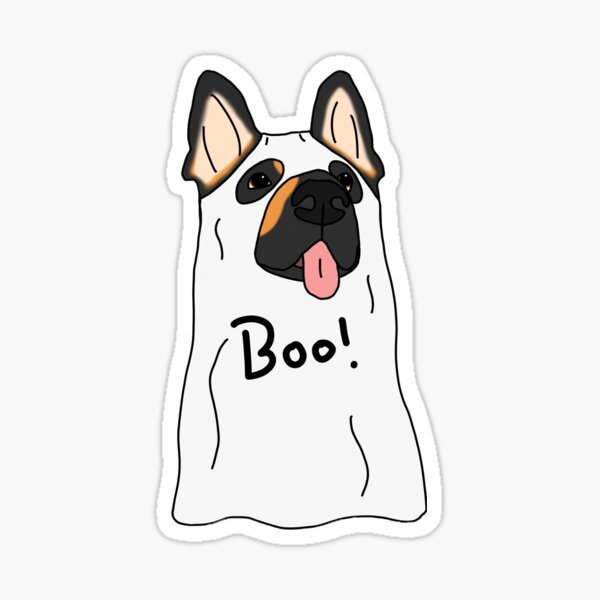 "German shepherd ghost dog" Sticker for Sale by DogsOfASticker | Redbubble