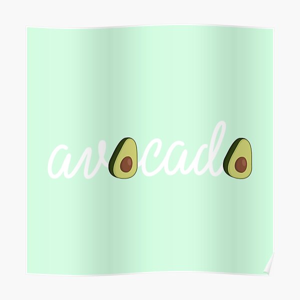 "Avocado simple text modern" Poster for Sale by R3DESIGNN | Redbubble