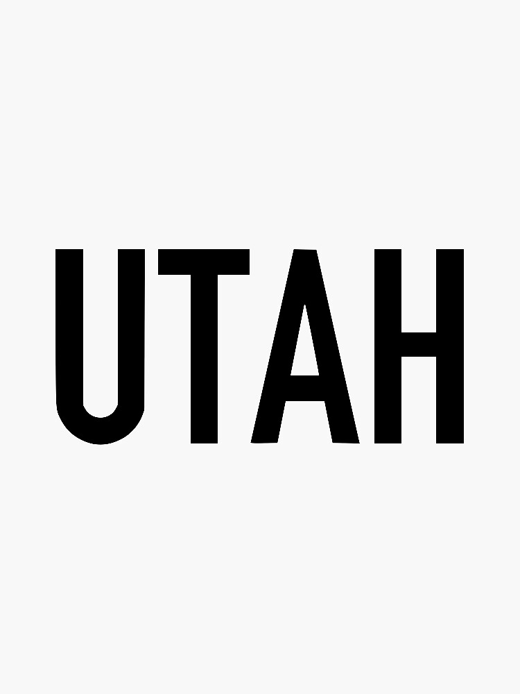 "UTAH Text" Sticker for Sale by NormalJoe | Redbubble