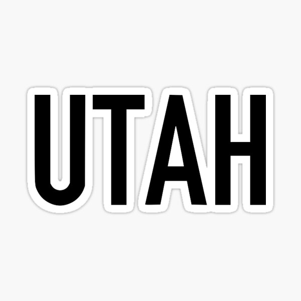 "UTAH Text" Sticker for Sale by NormalJoe | Redbubble