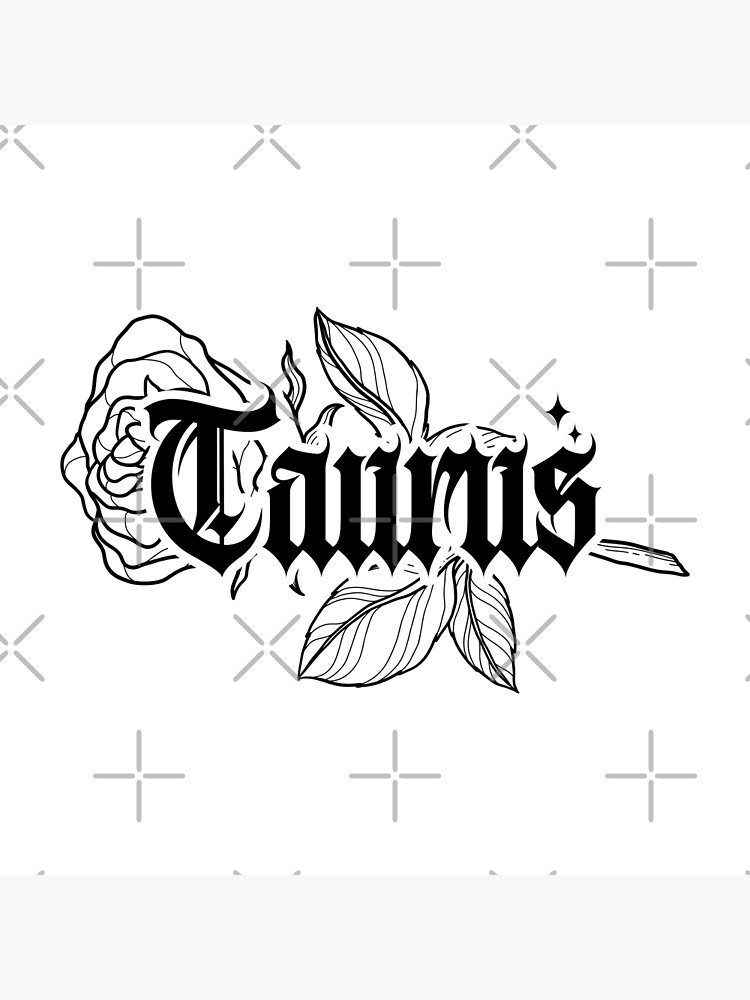 "Taurus Rose Tattoo" Poster for Sale by castl3t0ndesign | Redbubble