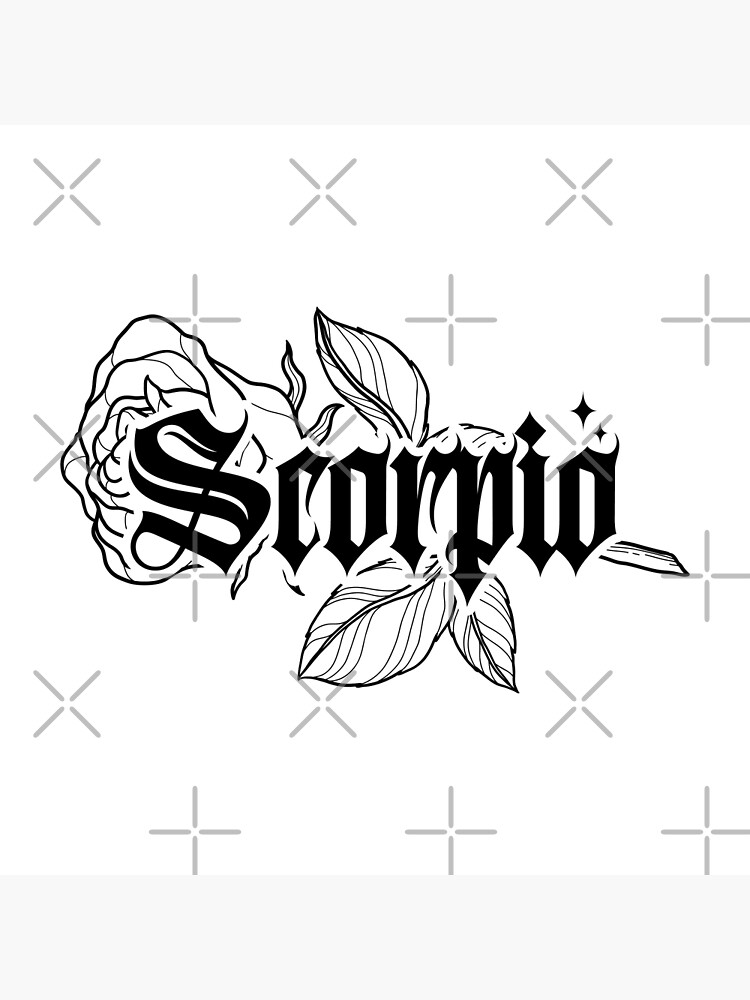 "Scorpio Rose Tattoo" Poster for Sale by castl3t0ndesign | Redbubble
