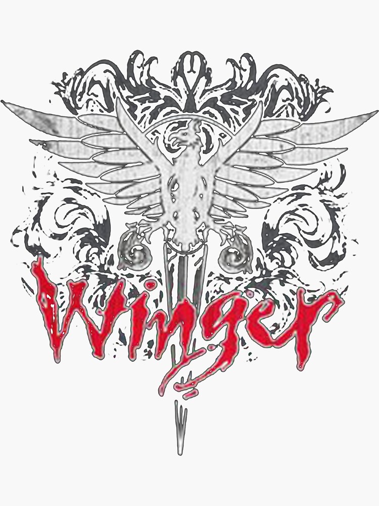 " WINGER BAND, WINGER" Sticker for Sale by Susannarker | Redbubble