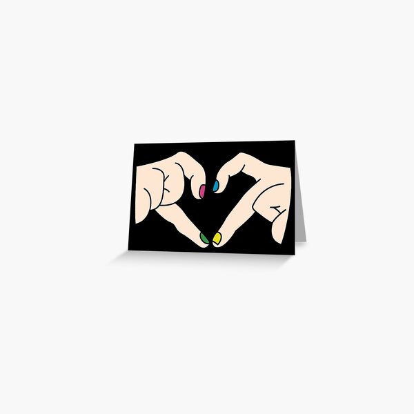 "Gen-Z hand heart" Greeting Card by Lhadii | Redbubble