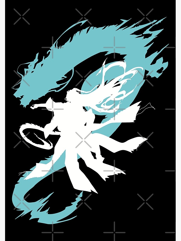 "White Silhouette of Ling from Arknights game the chinese dragon ...