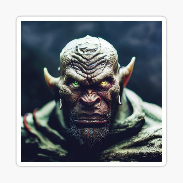 "Orc" Sticker for Sale by TopVillains | Redbubble