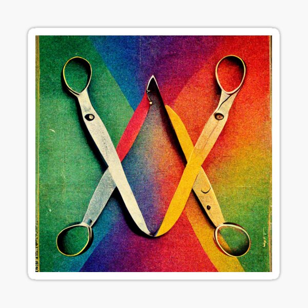 "Scissor me" Sticker for Sale by kaitgay | Redbubble