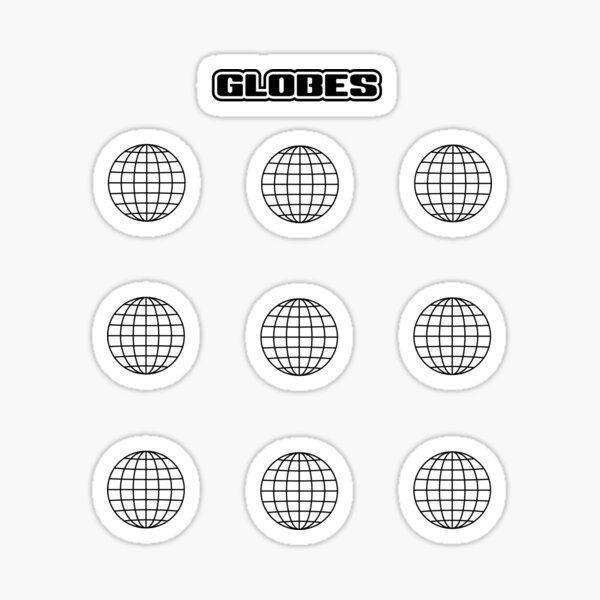 "Wireframe Globes Sticker Pack" Sticker for Sale by Virtual-Artist ...