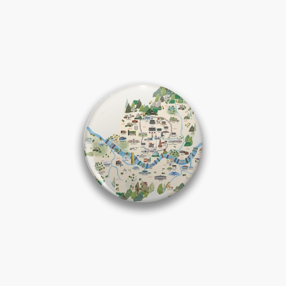 "Sight Seeing Map of Seoul Korea" Sticker for Sale by muriwaimall ...