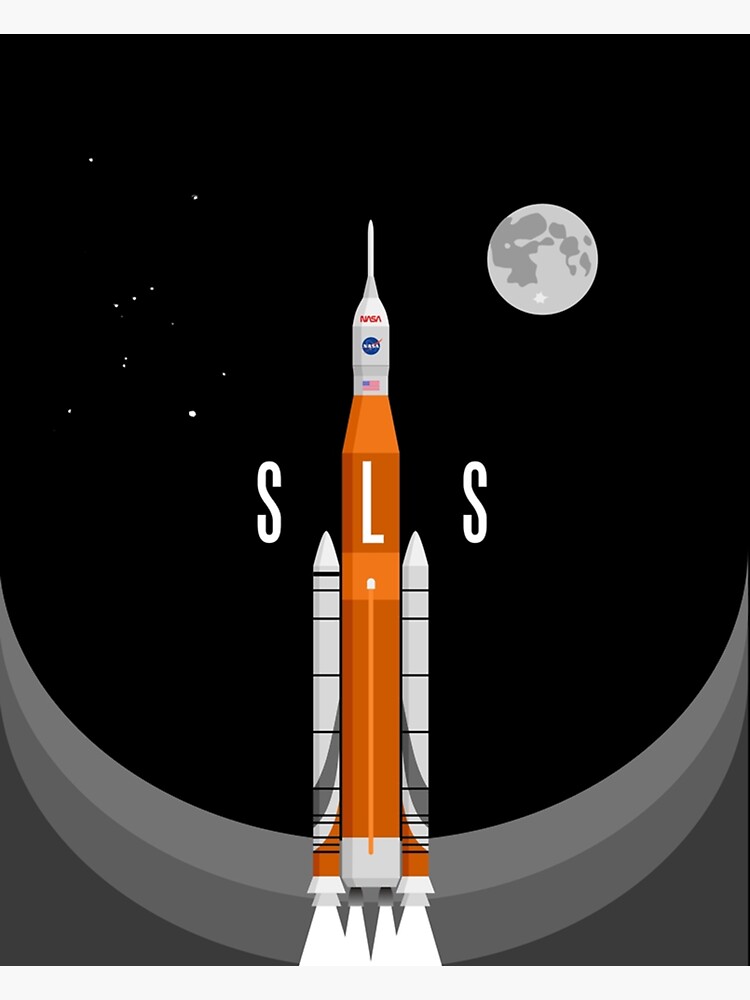 "NASA Space Launch System (SLS) Rocket Launch Graphic " Sticker for ...