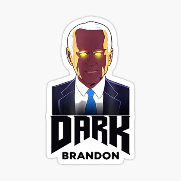 "dark brandon " Sticker for Sale by MorganCunning | Redbubble