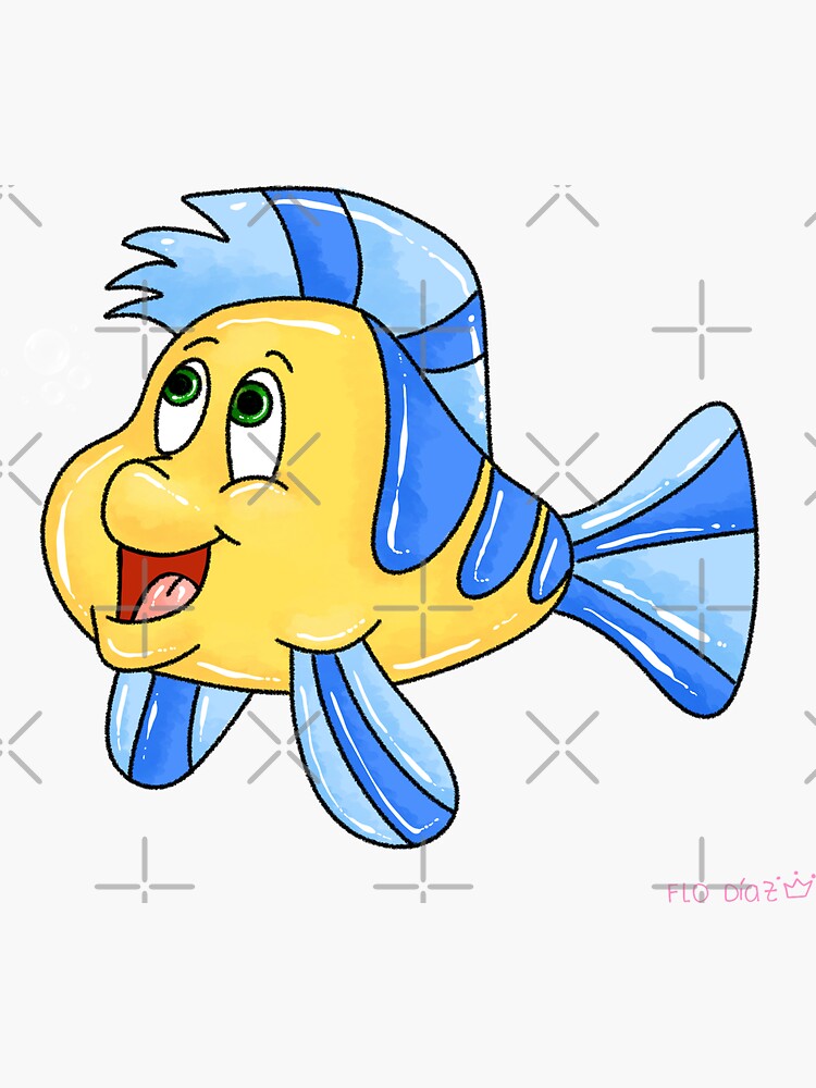 "little mermaid fish" Sticker for Sale by Princessdrawss | Redbubble