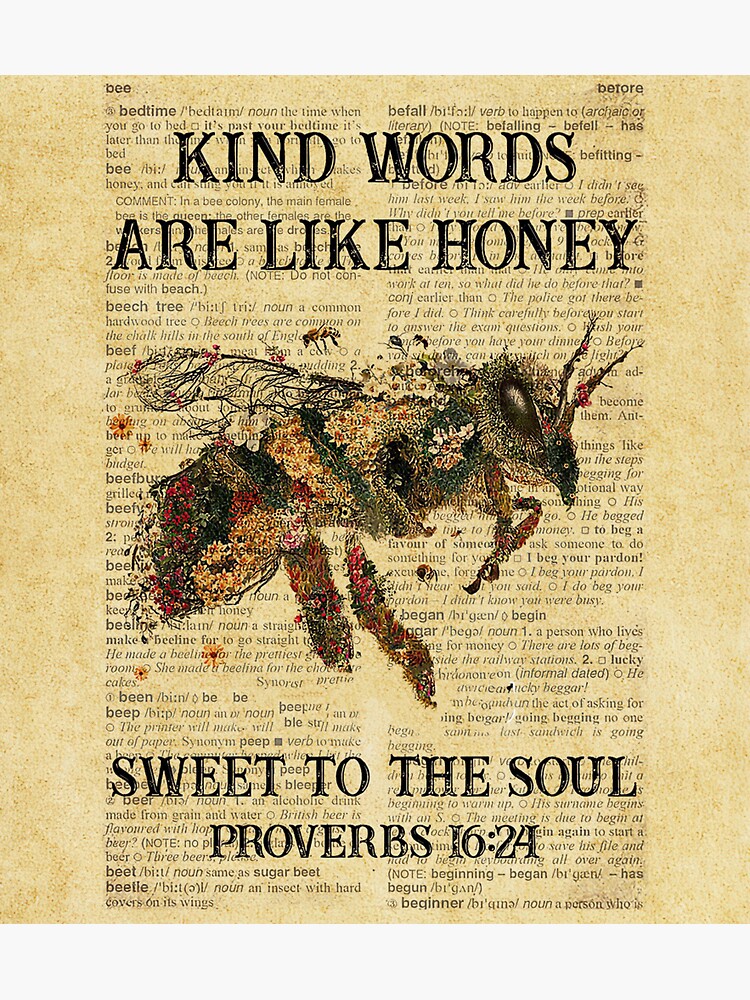 "Vintage Bee In A World Where You Can Be Anything Bee Kind Old Paper ...
