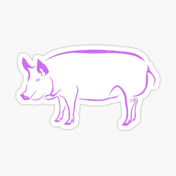 "Pig" Sticker for Sale by Pochfad | Redbubble
