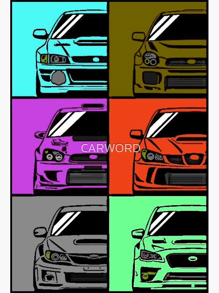 "Car variants and colors" Sticker for Sale by CARWORD | Redbubble