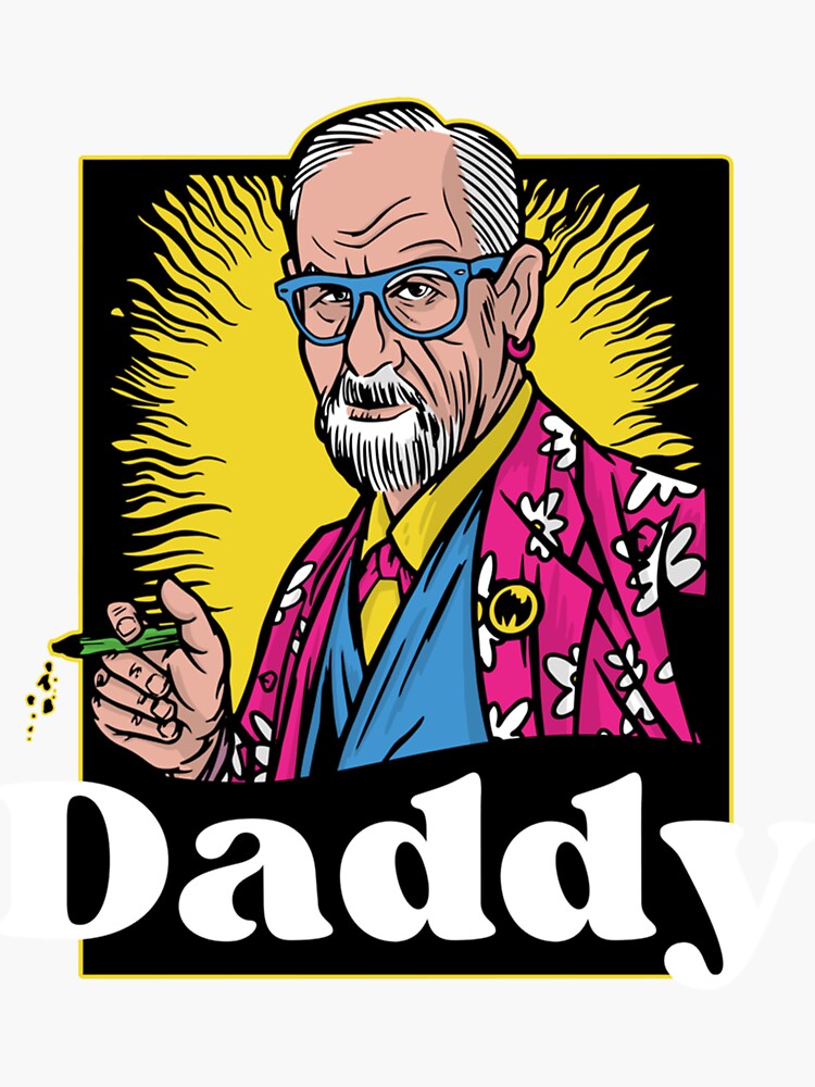 "Sigmund Freud Hipster Daddy" Sticker for Sale by BretSenger | Redbubble
