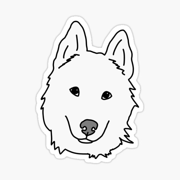 "Siberian Husky white color" Sticker for Sale by DogsOfASticker | Redbubble