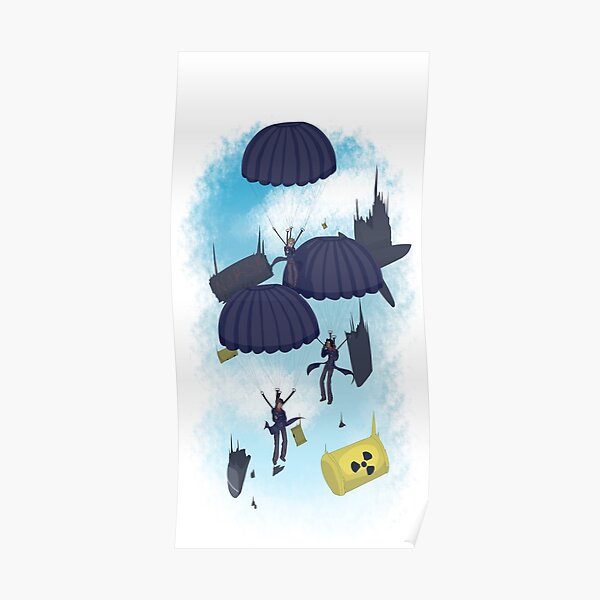 "Parachutes" Poster for Sale by ByronicBrit | Redbubble
