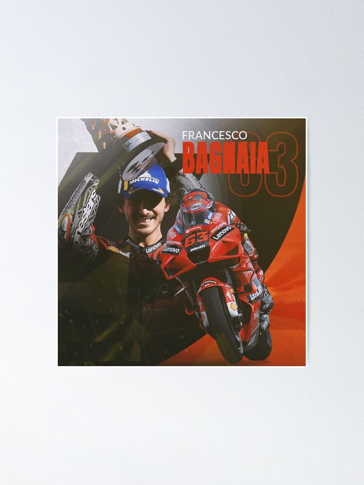 "Francesco Bagnaia" Poster for Sale by Abimanyu9 | Redbubble