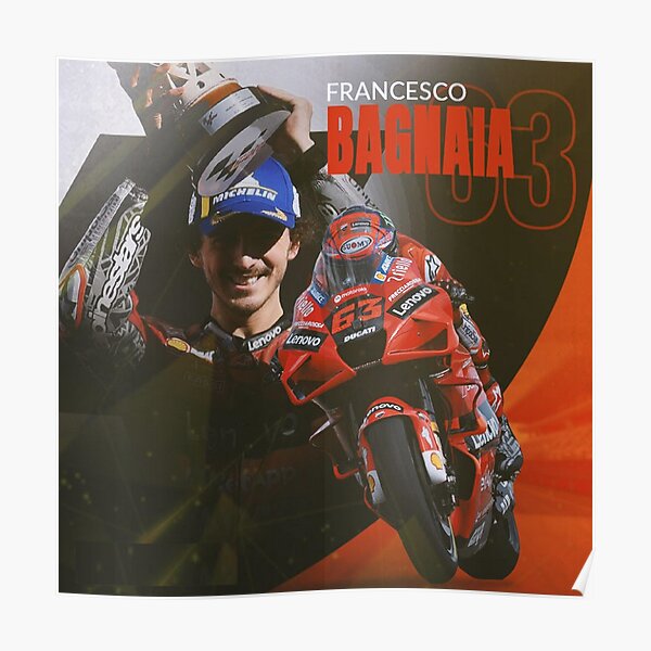 "Francesco Bagnaia" Poster for Sale by Abimanyu9 | Redbubble
