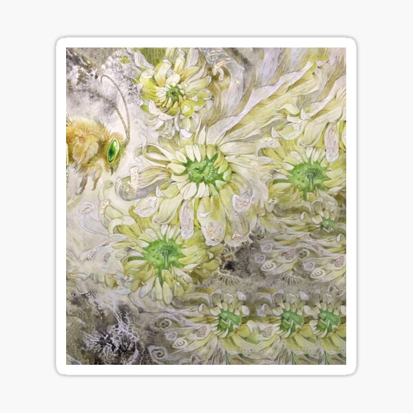 "Bee Michelle Dreaming Flowers Blossoms" Sticker for Sale by ArturFridrich | Redbubble