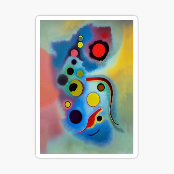 "Simple abstract painting fun colorful modern art " Sticker for Sale by ...