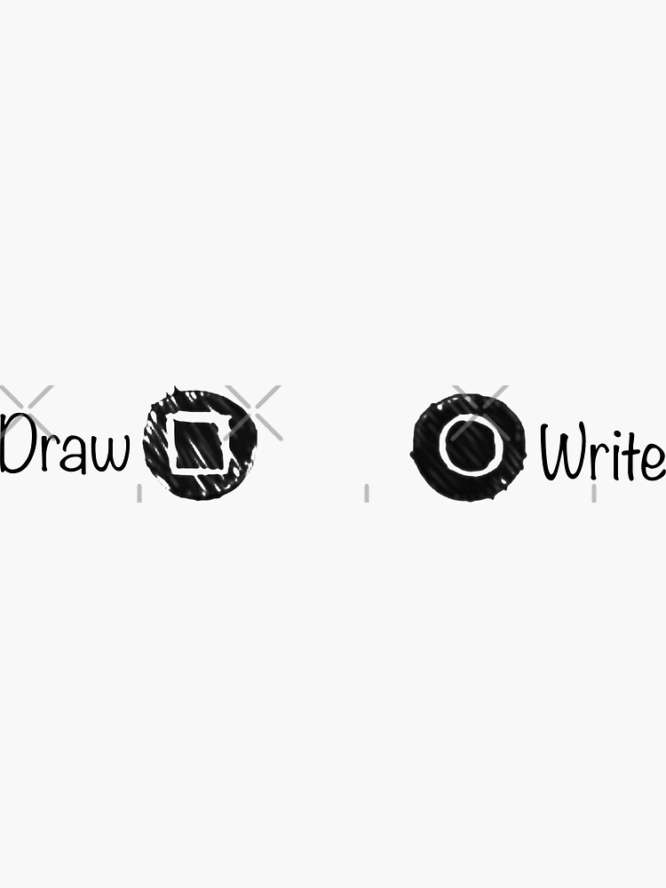 "Life is Strange: Draw vs Write " Sticker for Sale by GasmaskMood ...