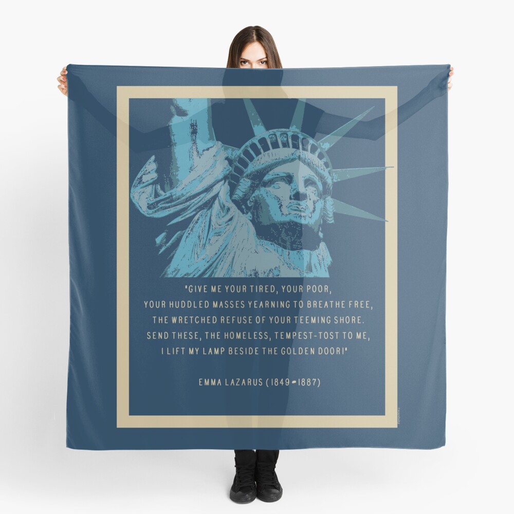 "Give Me Your Tired Statue of Liberty Quote" Scarf by LoveAndDefiance ...