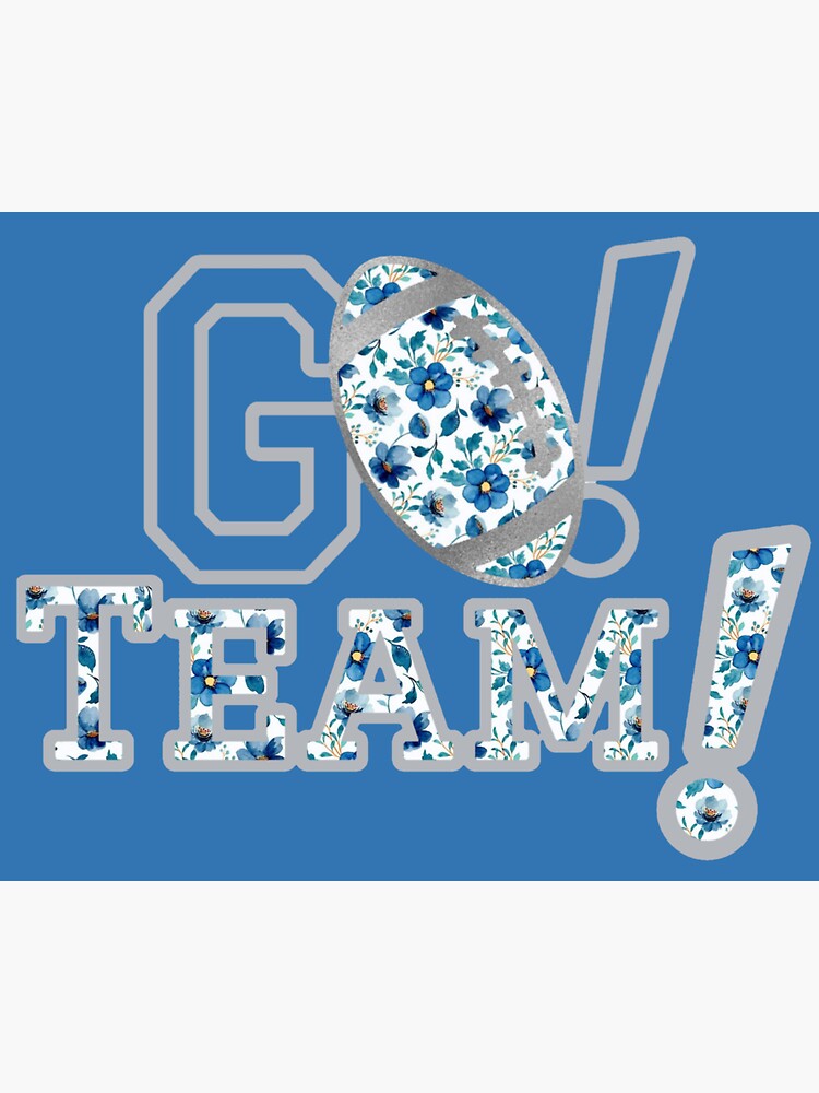 "Go team! Blue and silver" Sticker for Sale by KCAbdelnour | Redbubble
