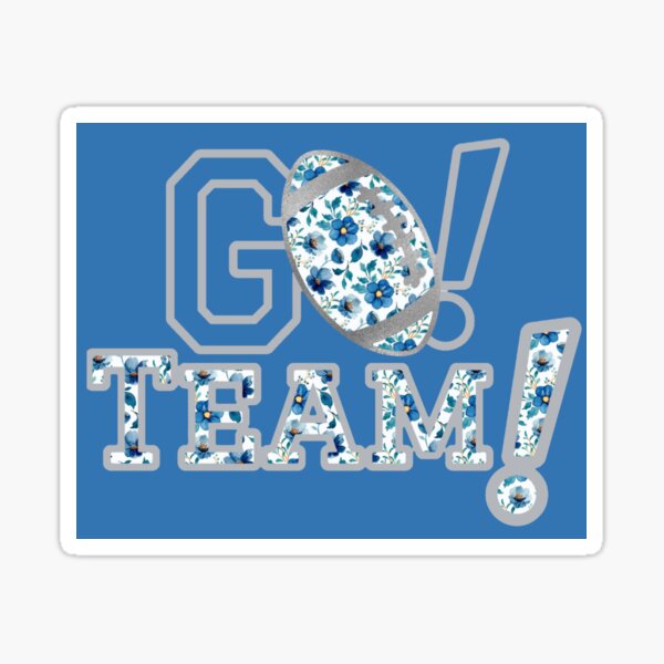 "Go team! Blue and silver" Sticker for Sale by KCAbdelnour | Redbubble